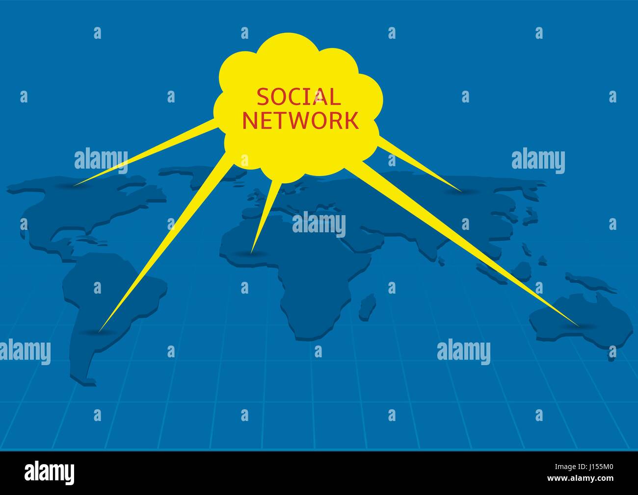 Social network illustration Stock Vector Image & Art - Alamy