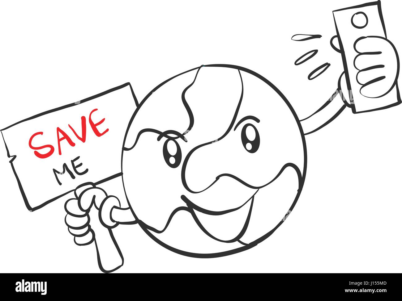 Hand draw world environment doodle Stock Vector Image & Art - Alamy