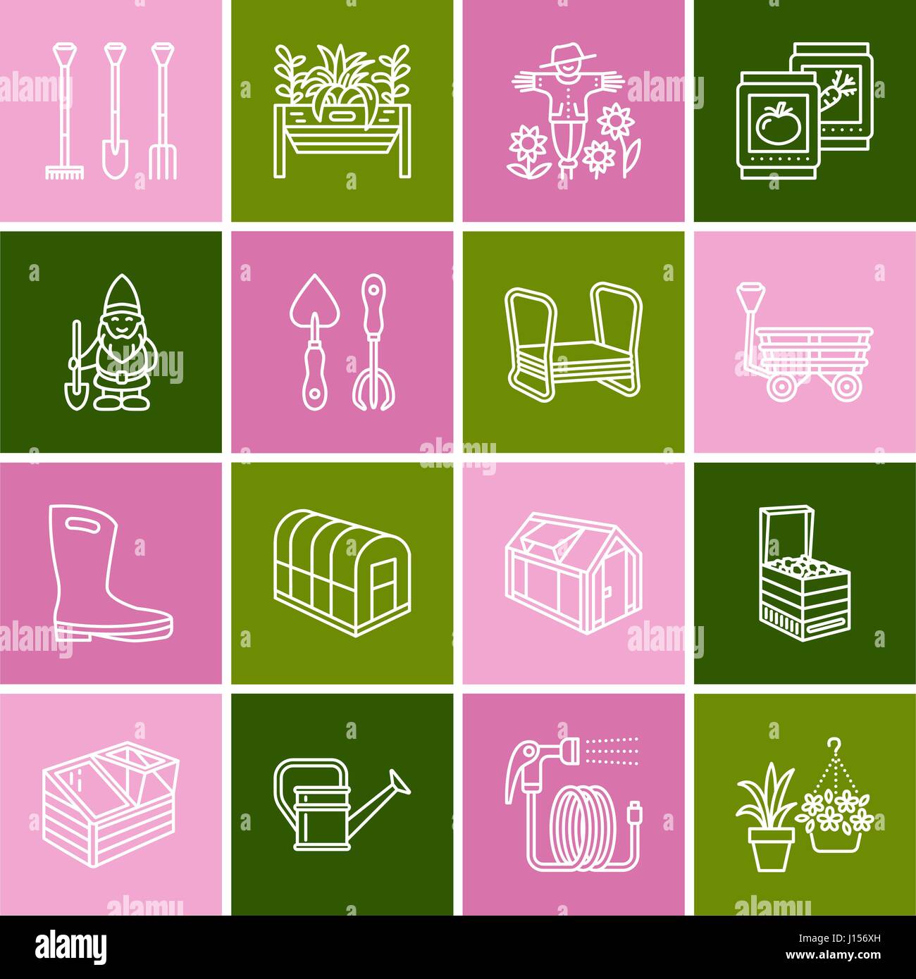 Gardening signs tools Stock Vector Images - Alamy