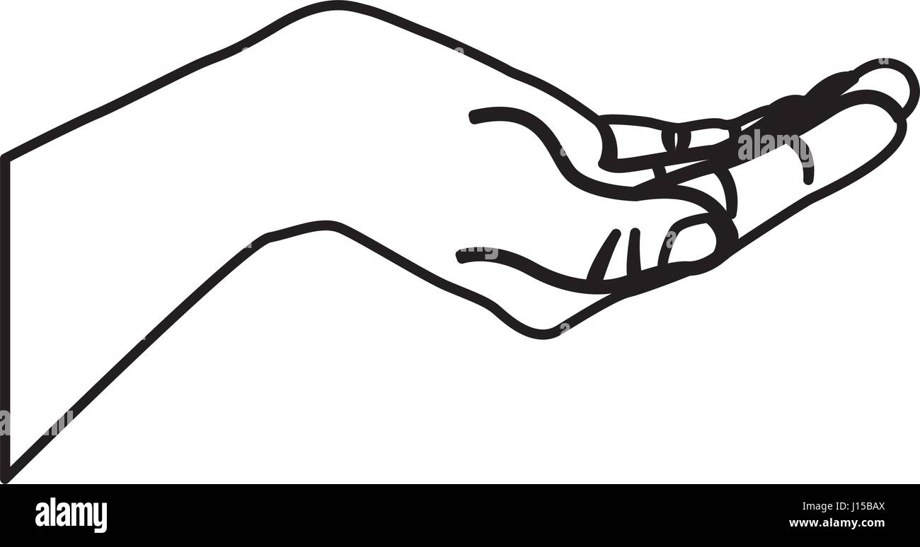 black silhouette of hand extended Stock Vector Image & Art - Alamy