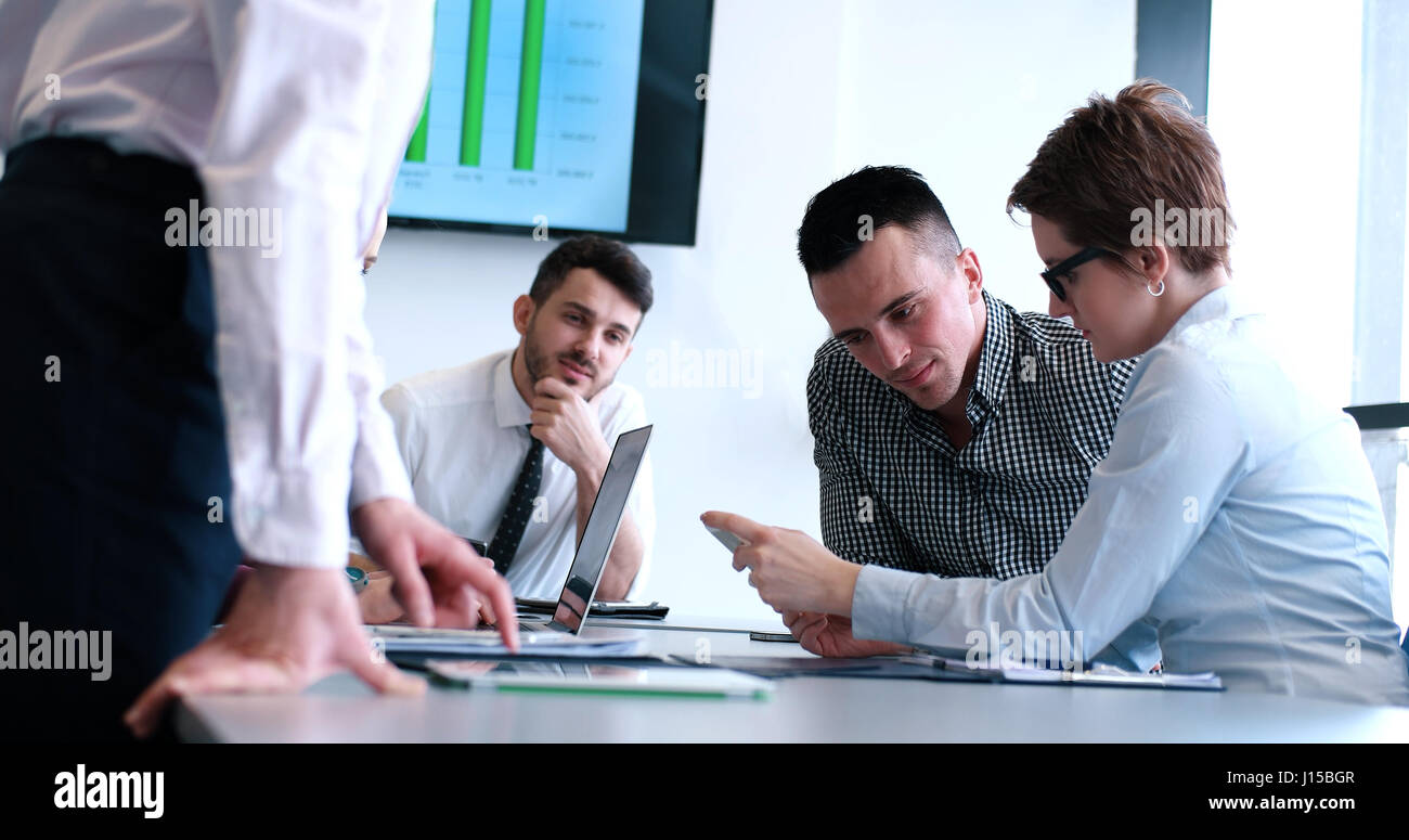 Business Partners Meeting In Modern Office Stock Photo - Alamy