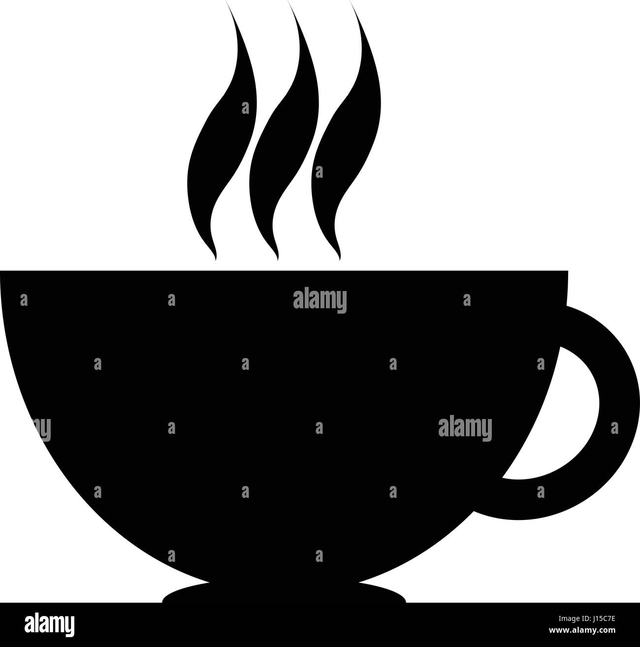 Coffee cup flat icon isolate on white background vector illustration ...