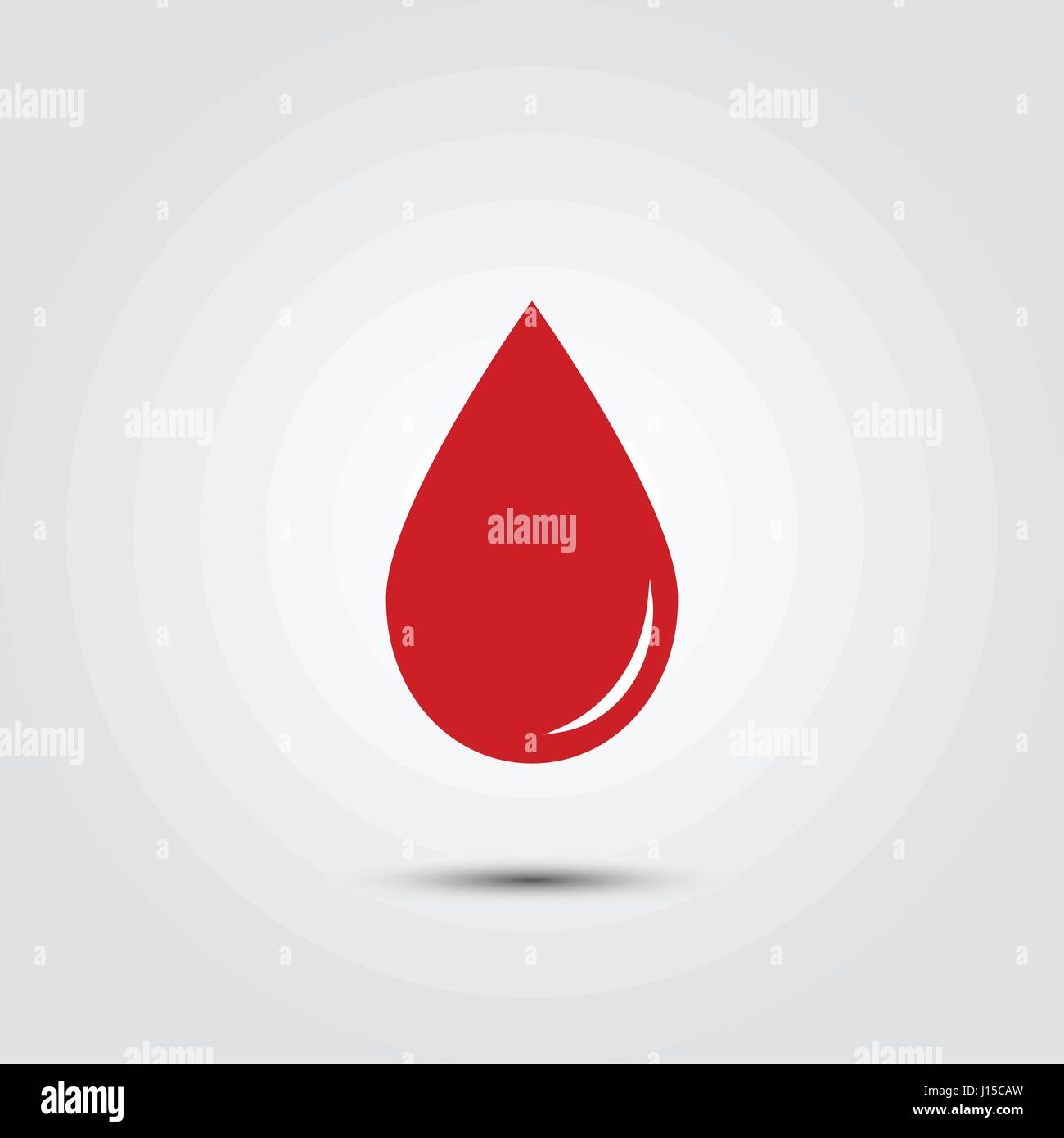 Vector Red Blood Drop Icon isolated on white Stock Vector Image & Art ...
