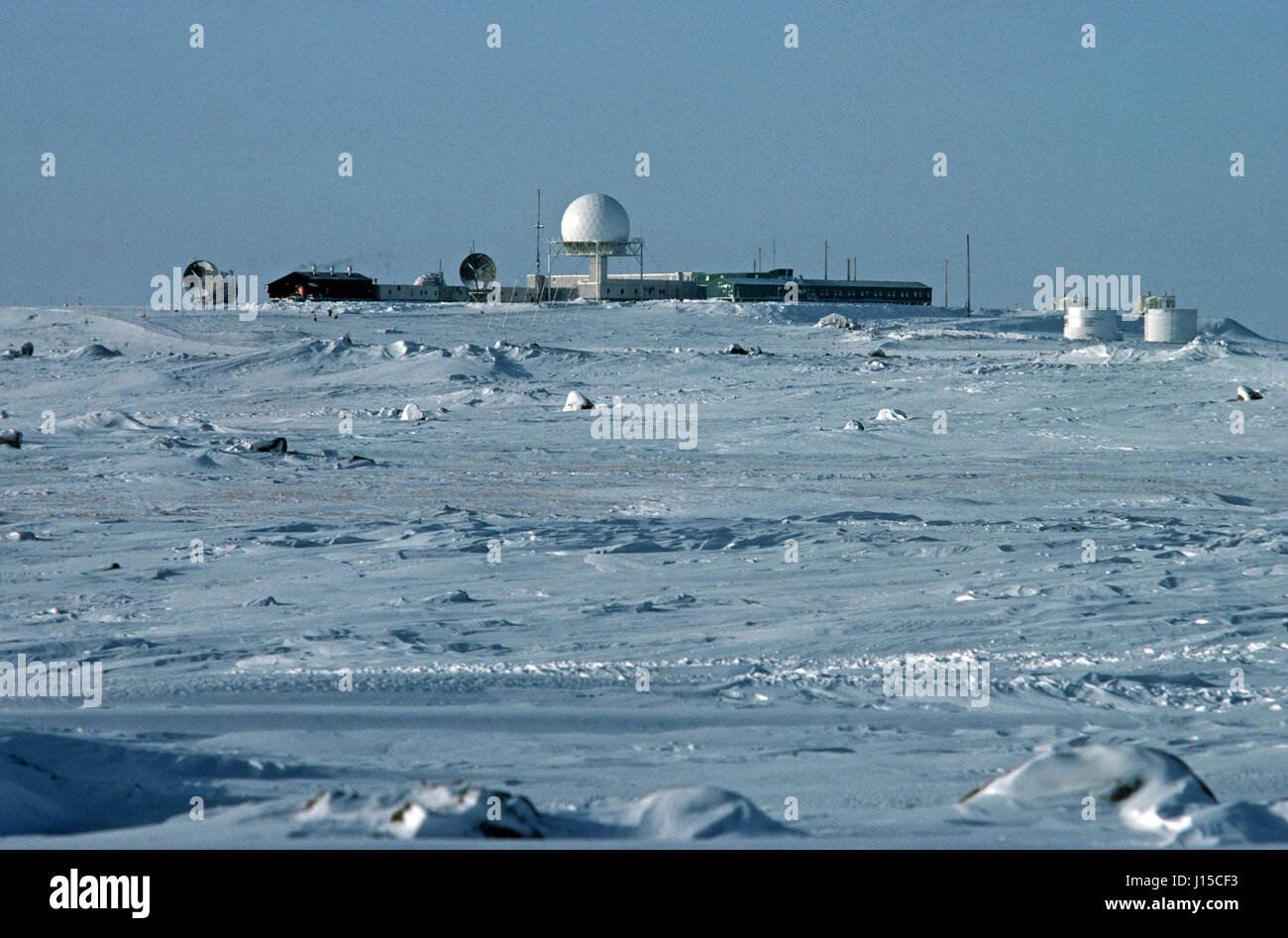 Cambridge Bay Distant Early Warning radar station. Known as the DEW ...