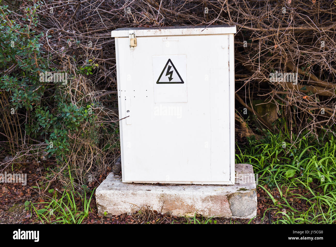 Outdoor Electric Power Control Panel Stock Photo - Alamy