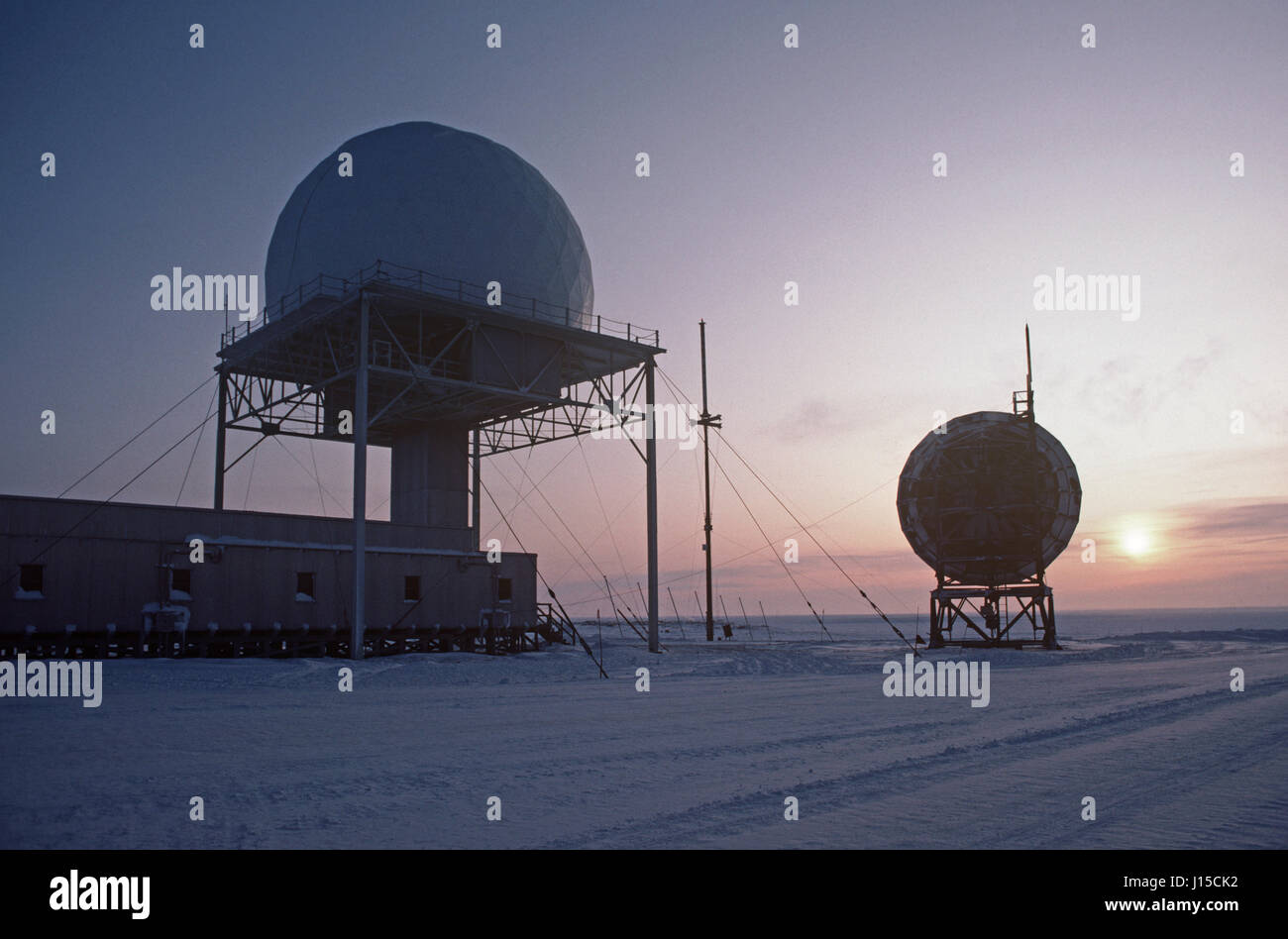 Cambridge Bay Distant Early Warning radar station. Known as the DEW ...