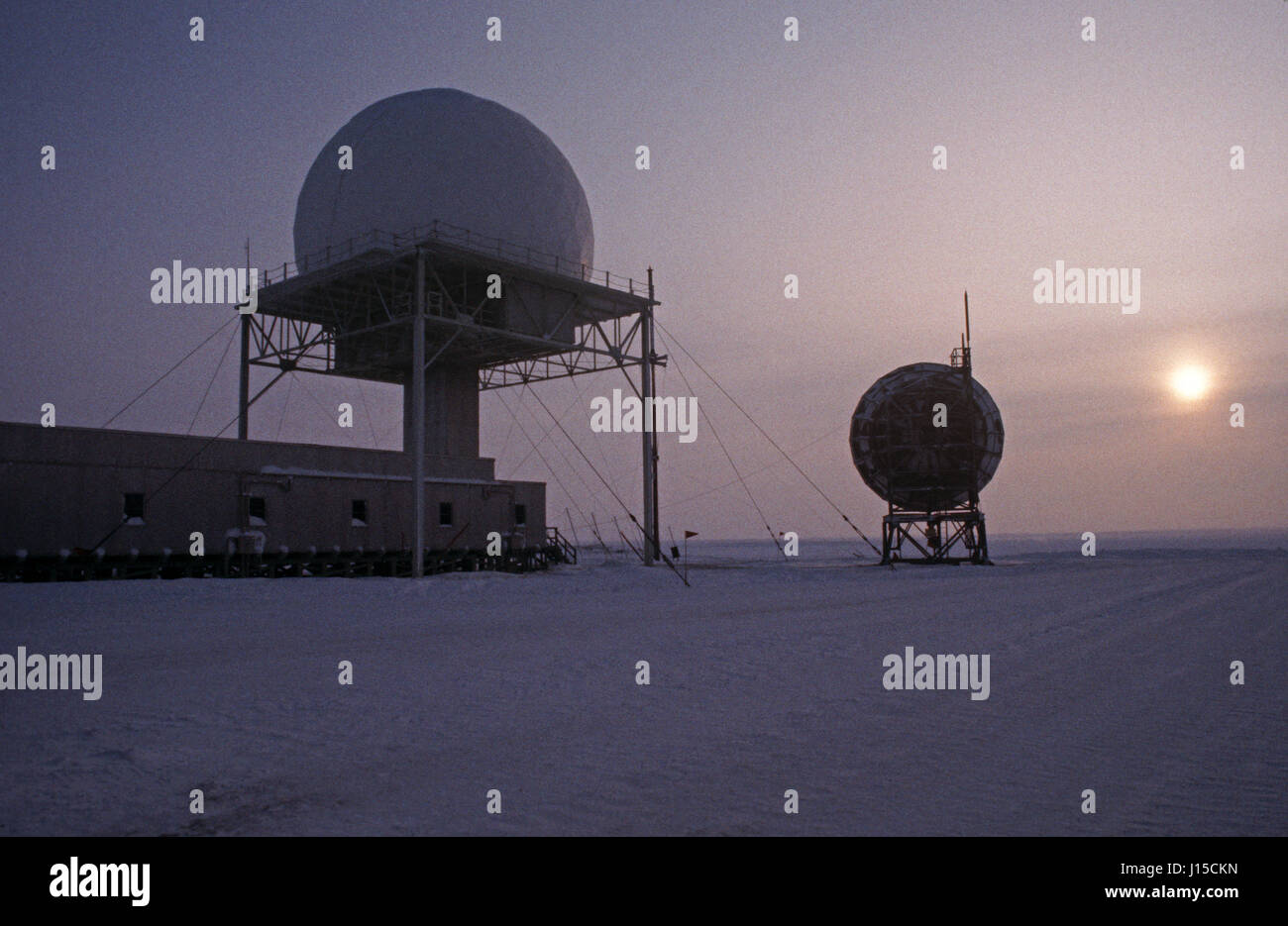 Cambridge Bay Distant Early Warning radar station. Known as the DEW ...