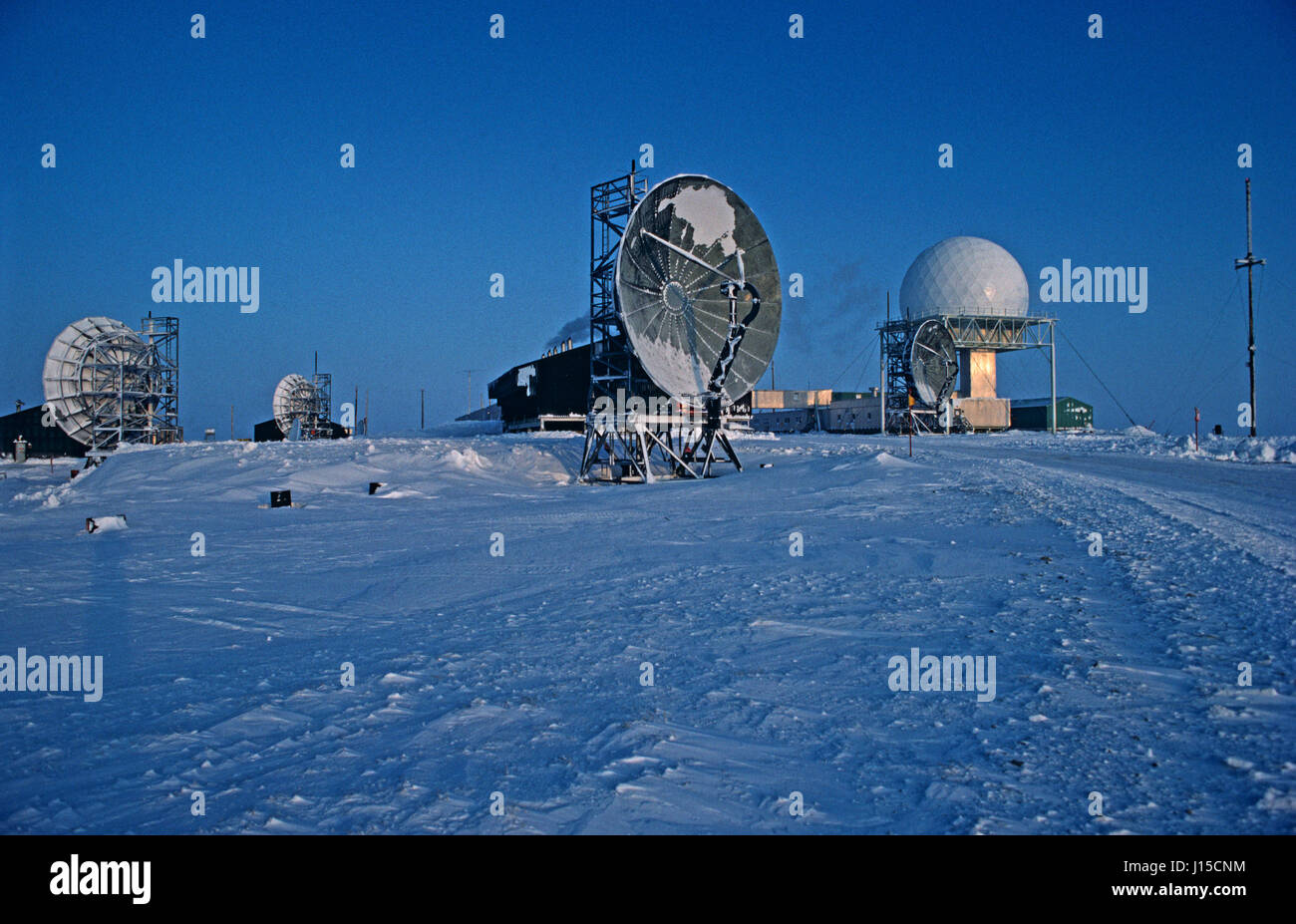 Cambridge Bay Distant Early Warning radar station. Known as the DEW ...