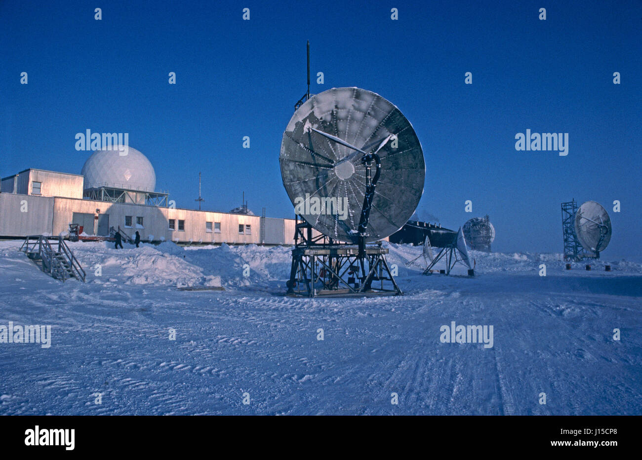 Cambridge Bay Distant Early Warning radar station. Known as the DEW ...