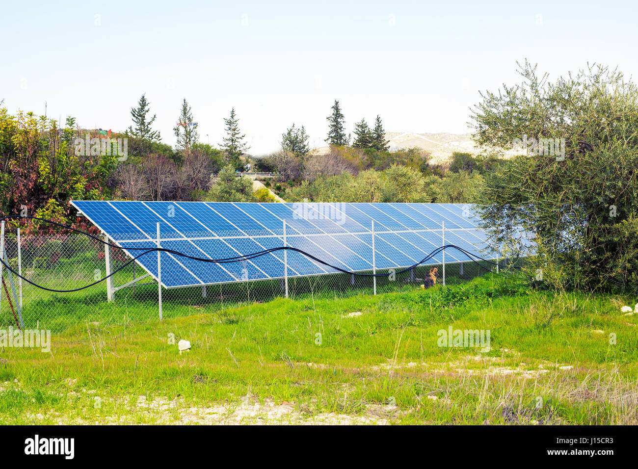 Solar panel produces green, environmentally friendly energy from the ...
