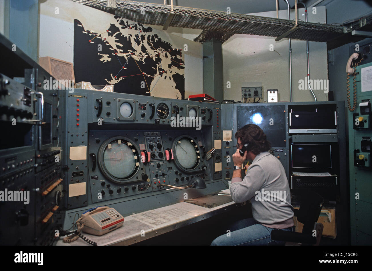 Inside Cambridge Bay Distant Early Warning radar station. Known as the ...