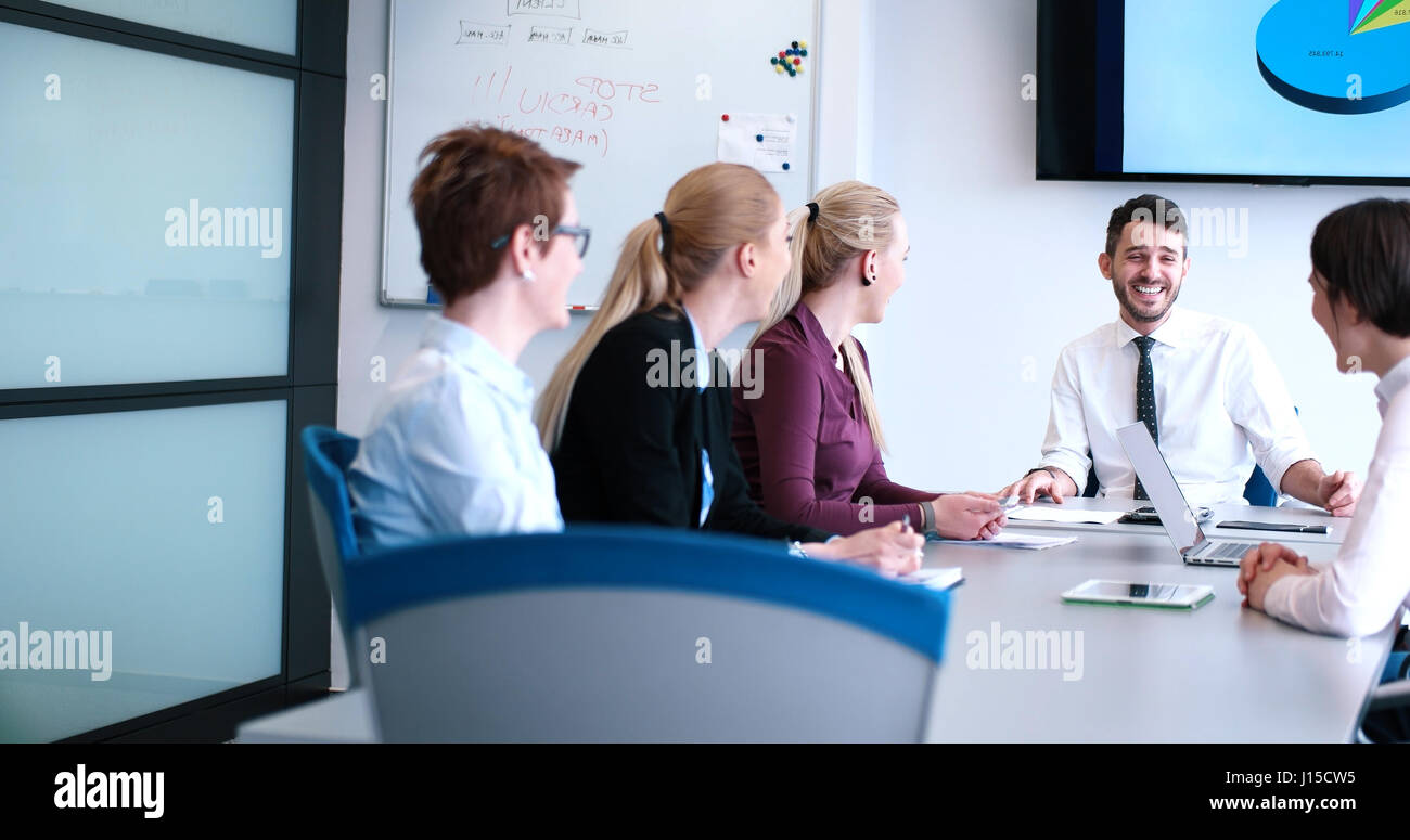 Business Partners Meeting In Modern Office Stock Photo - Alamy