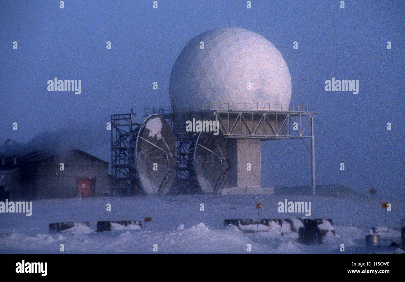 Cambridge Bay Distant Early Warning radar station. Known as the DEW ...