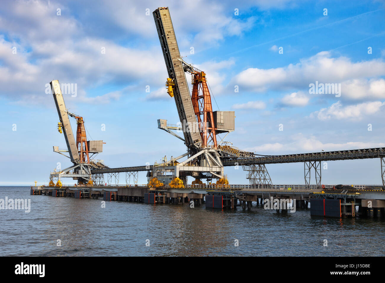 Coal pier at morning in port of Gdansk, Poland Stock Photo - Alamy
