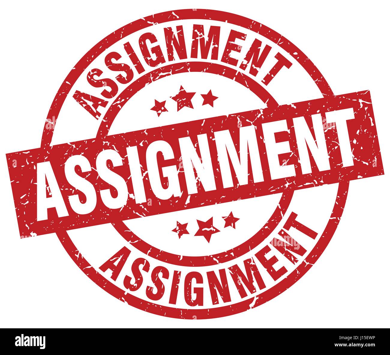 assignment round red grunge stamp Stock Vector Image & Art - Alamy