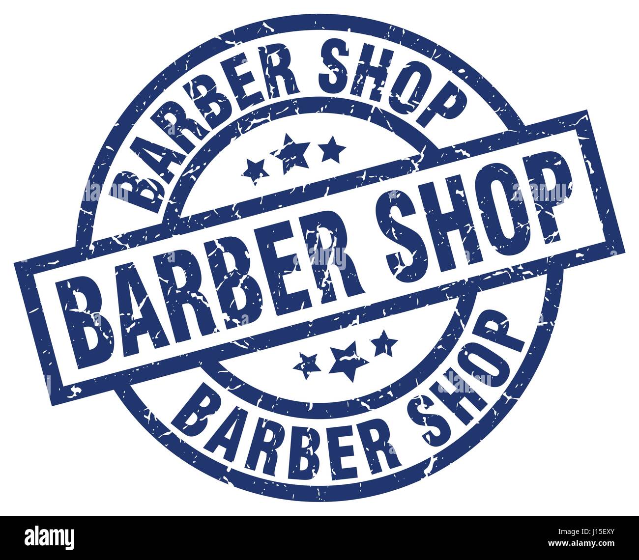 barber shop blue round grunge stamp Stock Vector Image & Art - Alamy