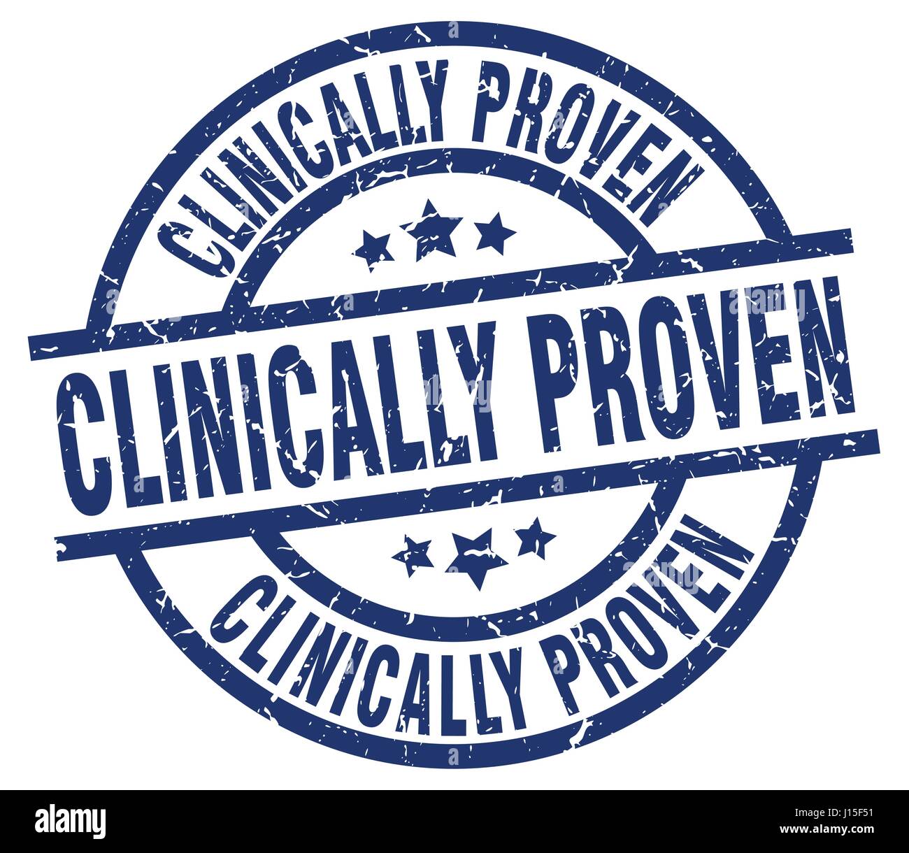 clinically proven blue round grunge stamp Stock Vector Image & Art - Alamy