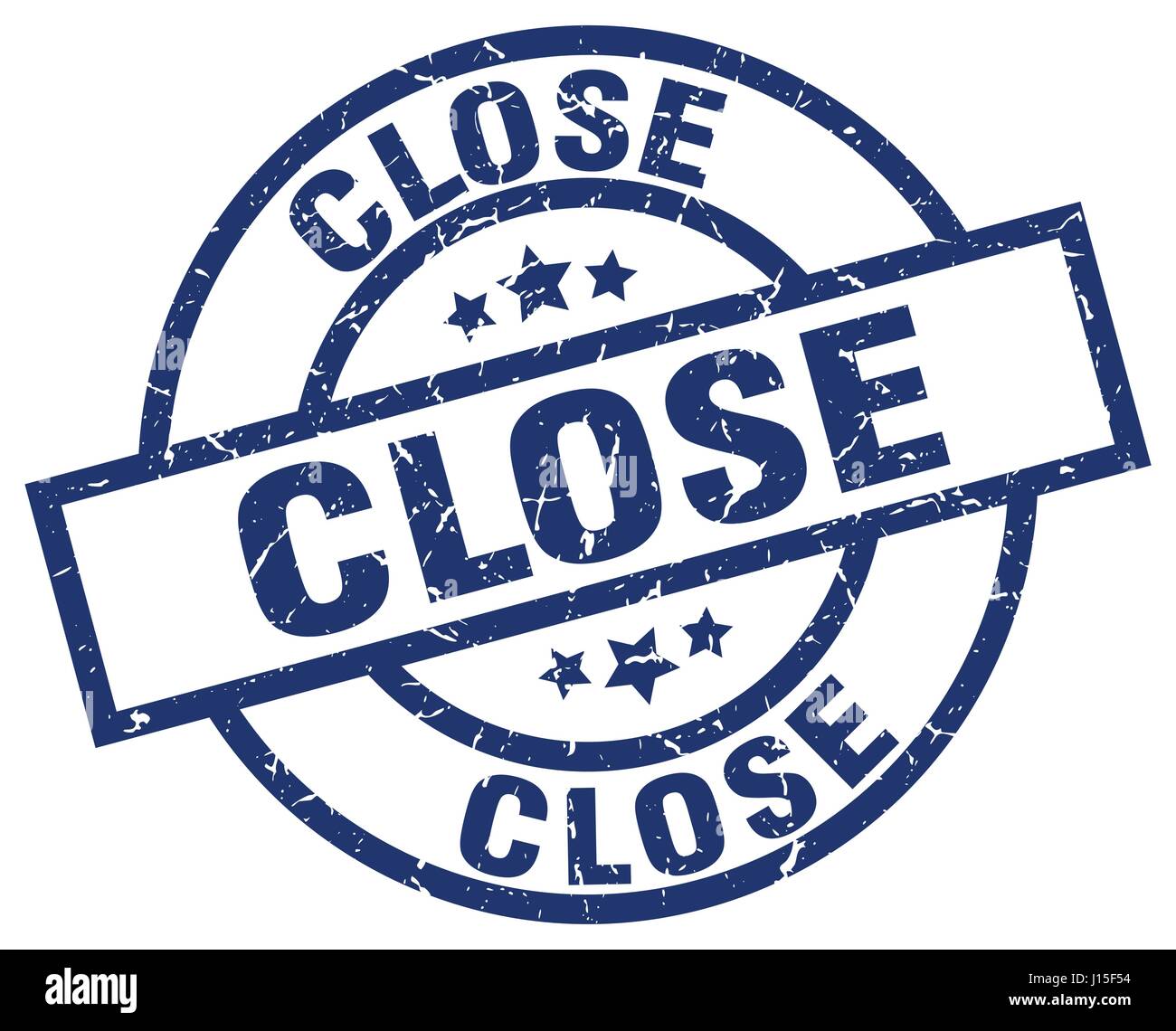 close blue round grunge stamp Stock Vector Image & Art - Alamy