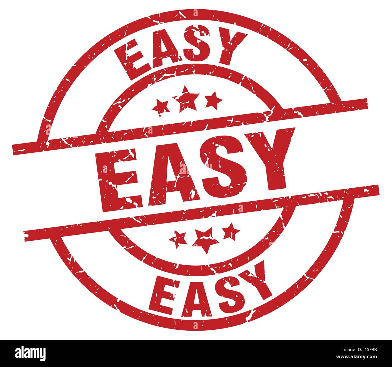 easy round red grunge stamp Stock Vector Image & Art - Alamy