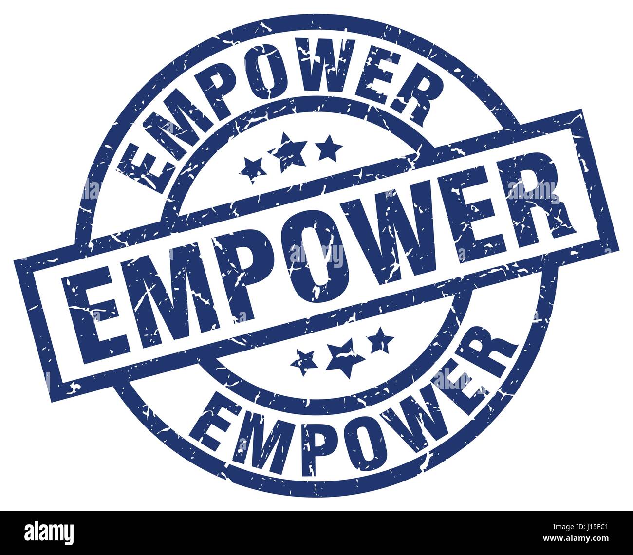 empower blue round grunge stamp Stock Vector Image & Art - Alamy