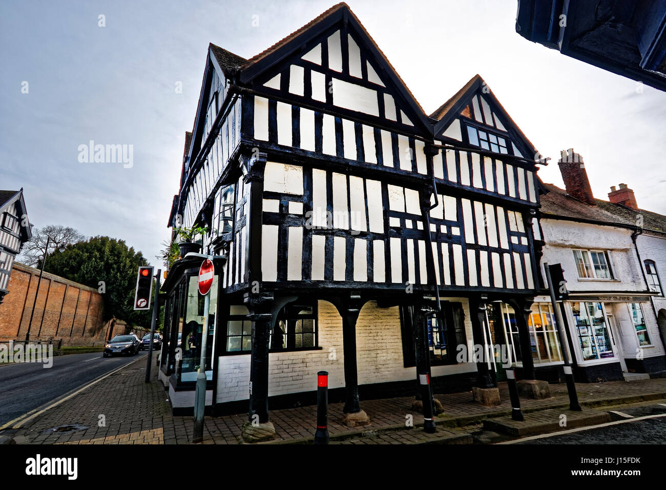 In the Herefordshire town, a building opposite Ledbury Park, that is a ...