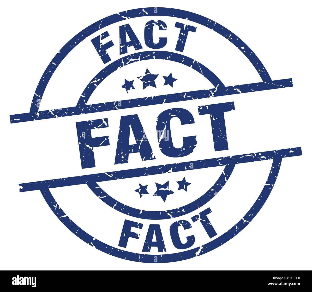 fact blue round grunge stamp Stock Vector Image & Art - Alamy