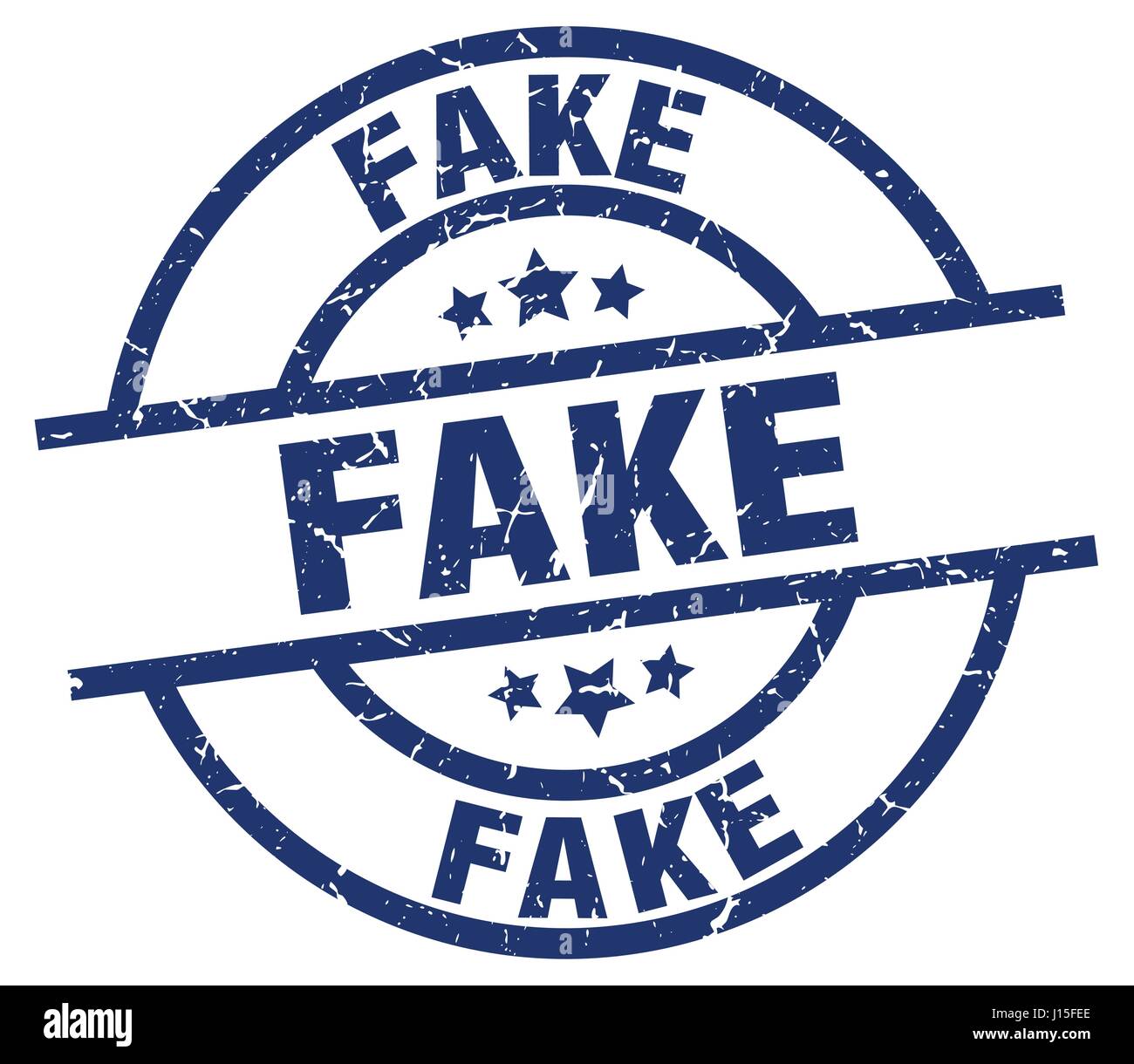 fake blue round grunge stamp Stock Vector Image & Art - Alamy