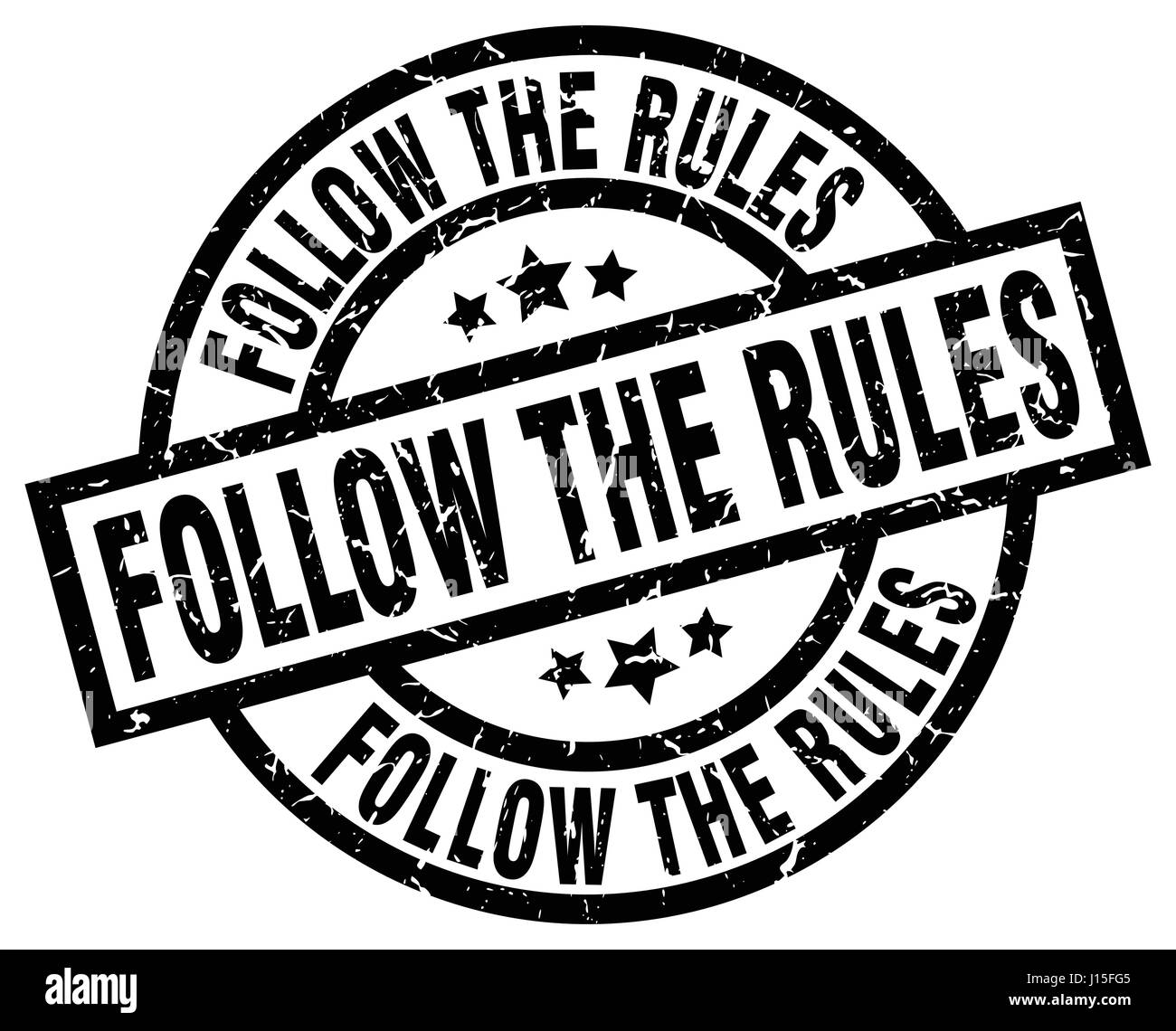follow the rules round grunge black stamp Stock Vector Image & Art - Alamy