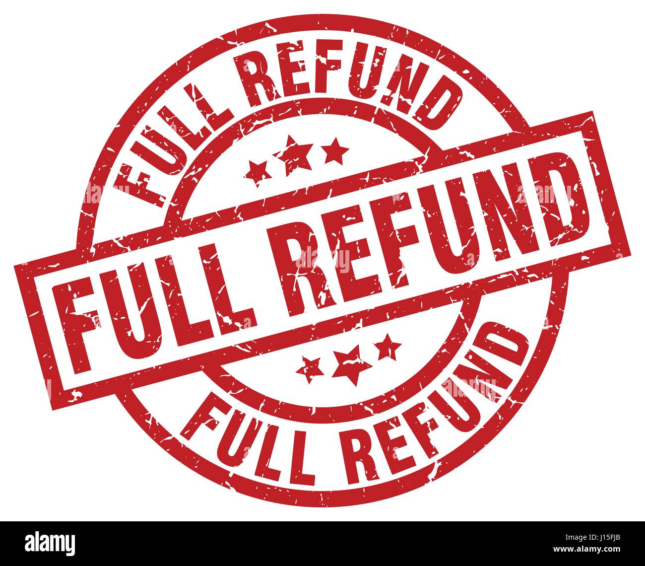 full refund round red grunge stamp Stock Vector Image & Art - Alamy