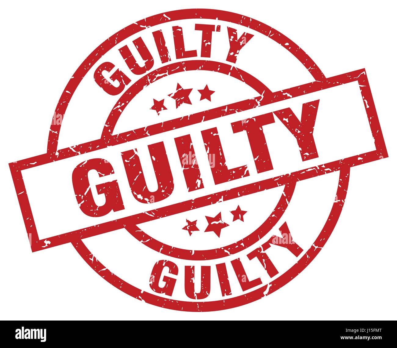 guilty round red grunge stamp Stock Vector Image & Art - Alamy