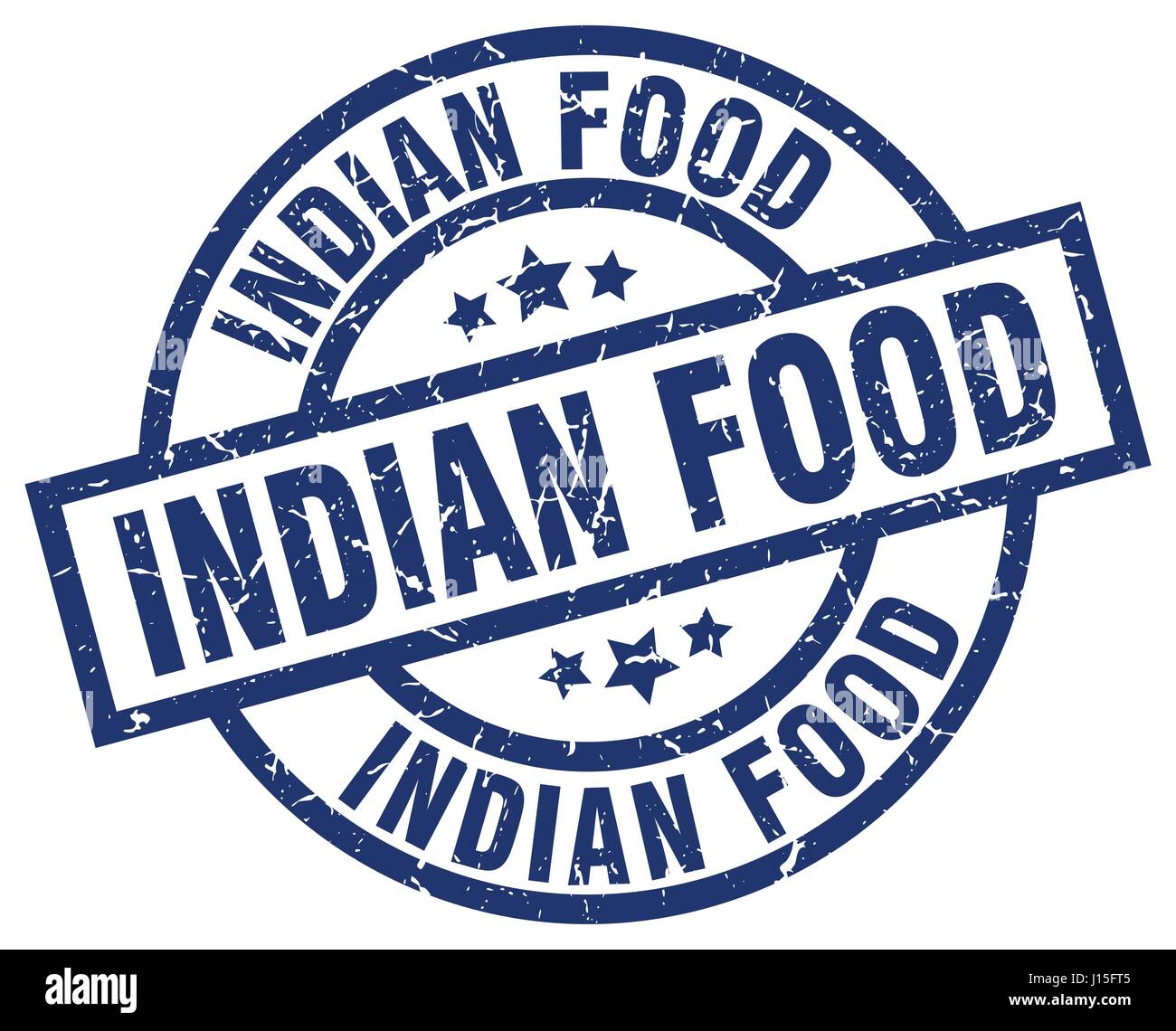 indian food blue round grunge stamp Stock Vector Image & Art - Alamy