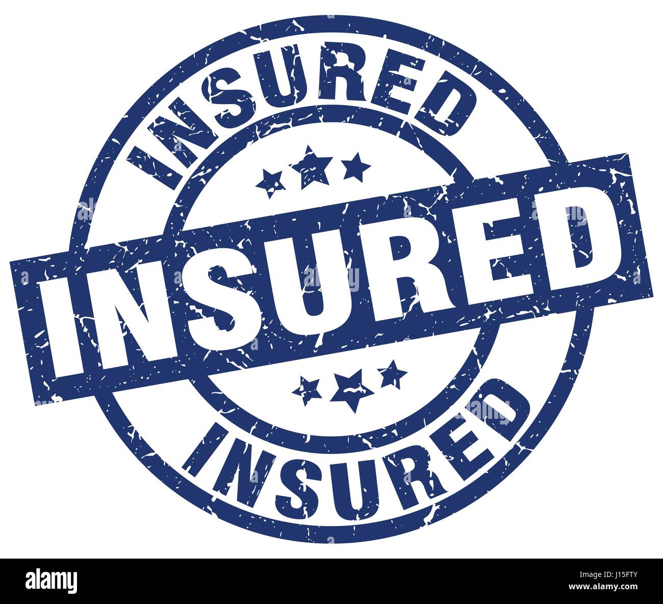 insured blue round grunge stamp Stock Vector Image & Art - Alamy