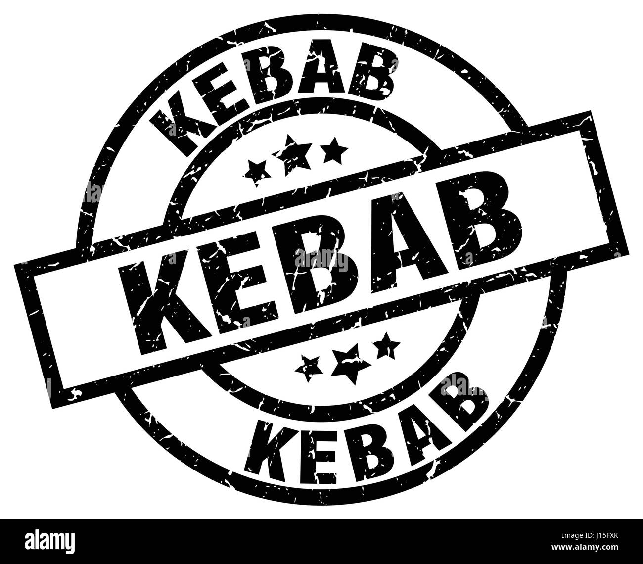 kebab round grunge black stamp Stock Vector Image & Art - Alamy
