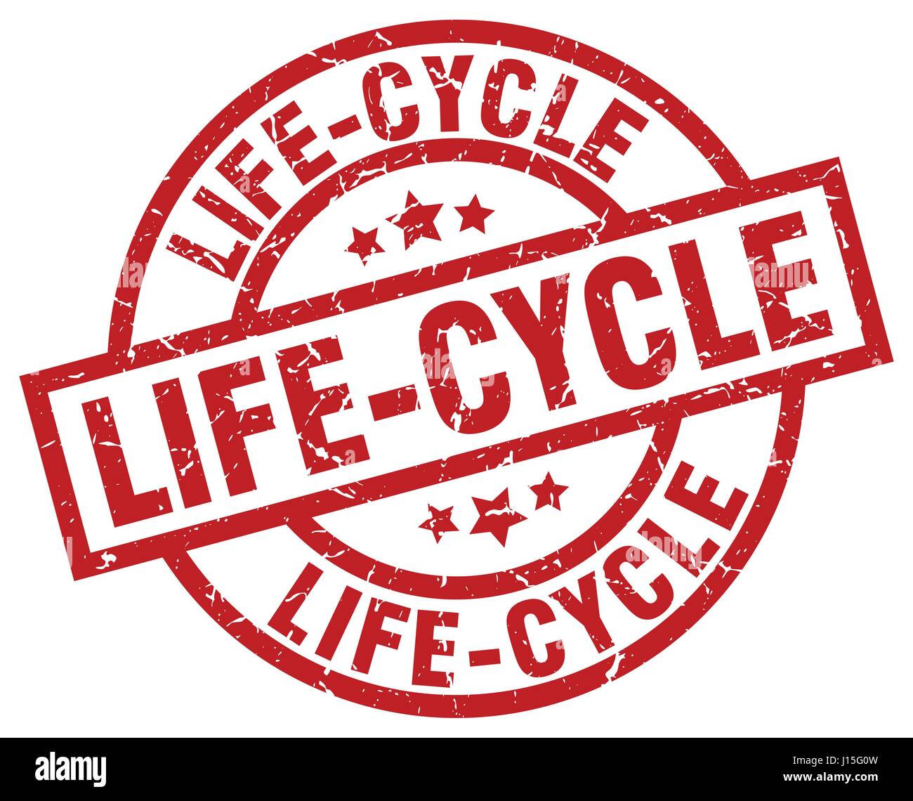 life-cycle round red grunge stamp Stock Vector Image & Art - Alamy
