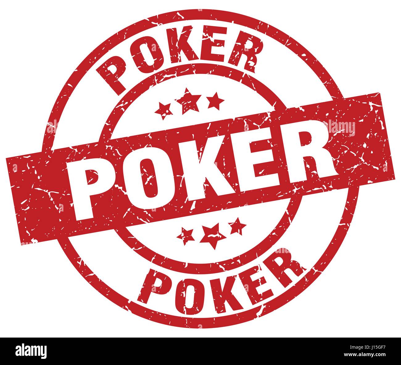 poker round red grunge stamp Stock Vector Image & Art - Alamy