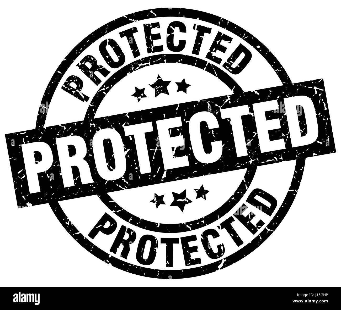protected round grunge black stamp Stock Vector Image & Art - Alamy