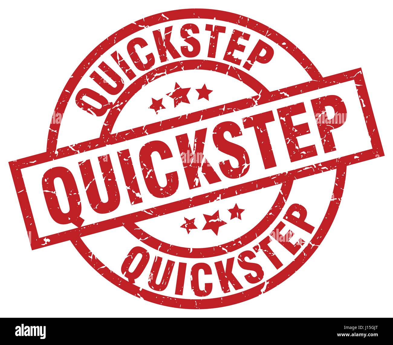 Quickstep Round Red Grunge Stamp Stock Vector Image Art Alamy