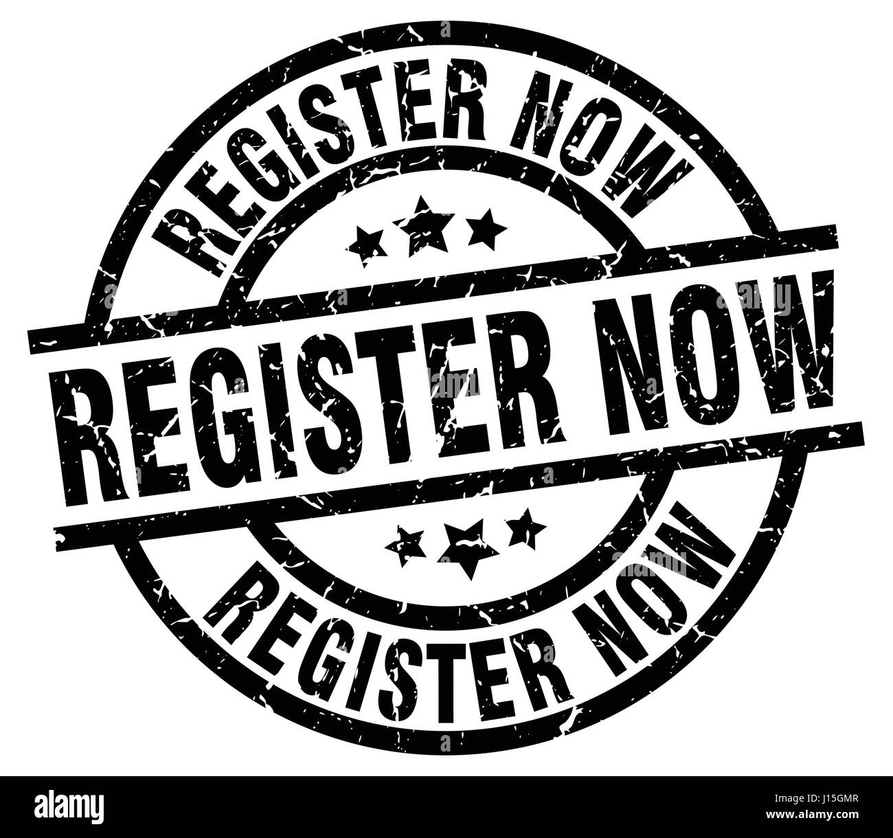 register now round grunge black stamp Stock Vector Image & Art - Alamy