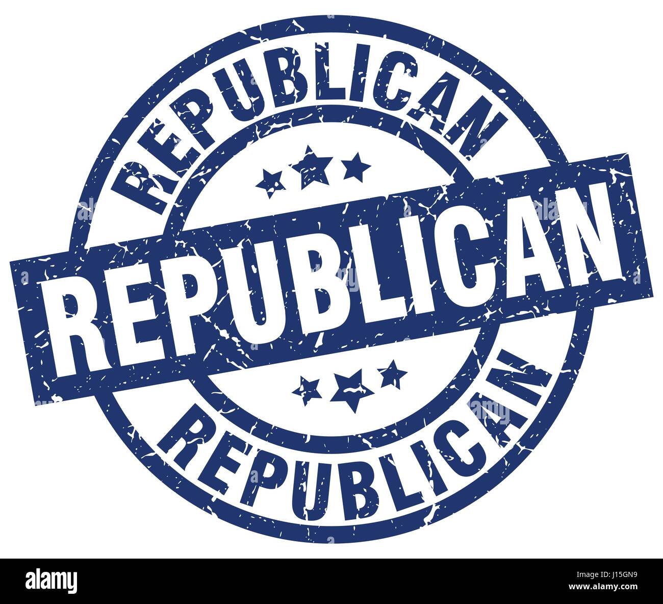 republican blue round grunge stamp Stock Vector Image & Art - Alamy