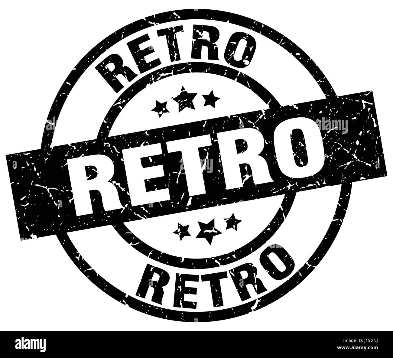 retro round grunge black stamp Stock Vector Image & Art - Alamy