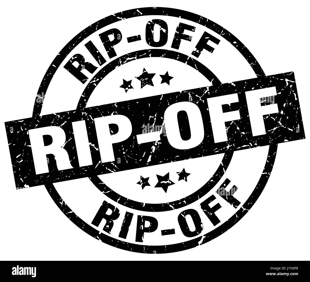 rip-off round grunge black stamp Stock Vector Image & Art - Alamy