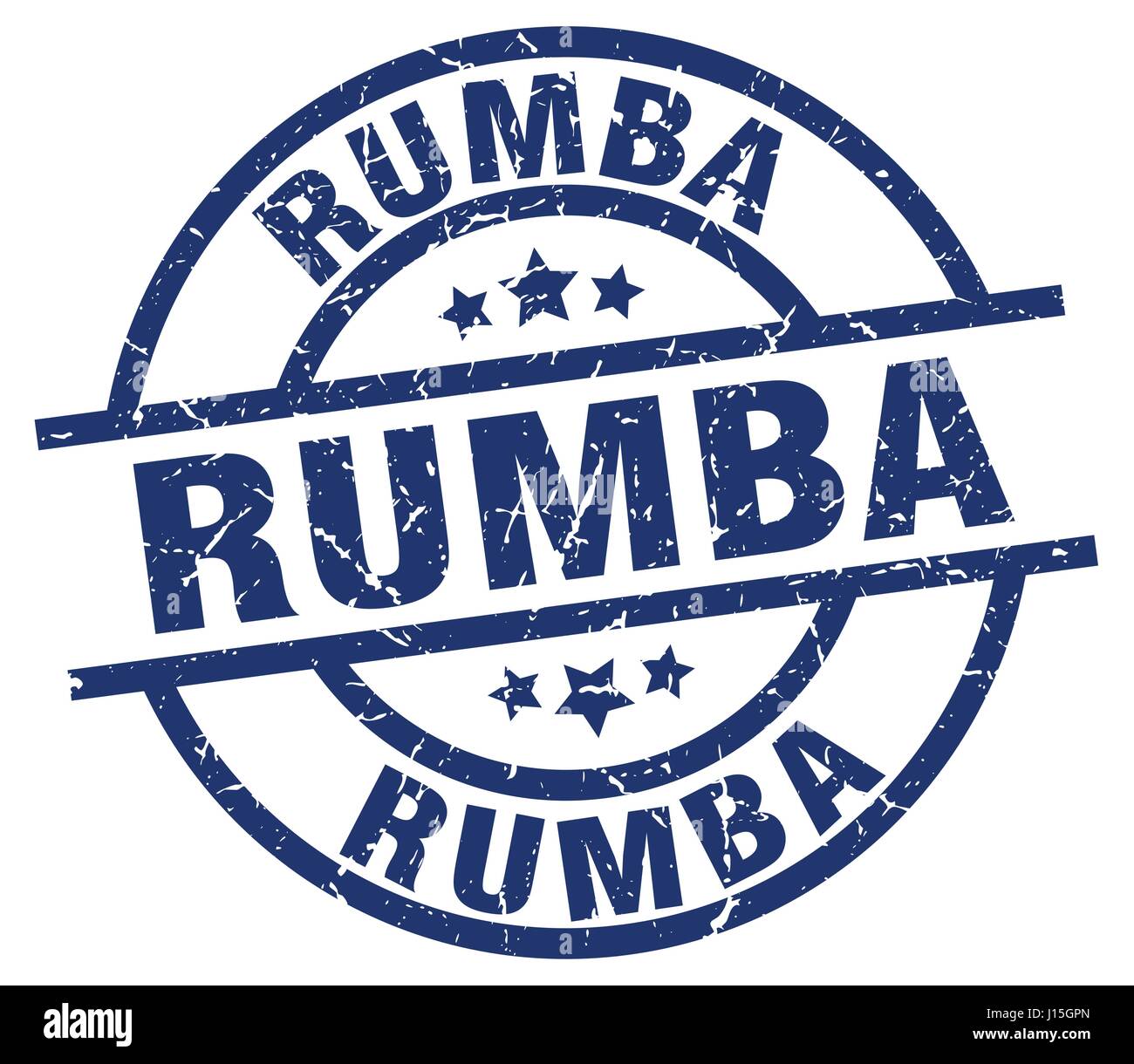 rumba blue round grunge stamp Stock Vector Image & Art - Alamy