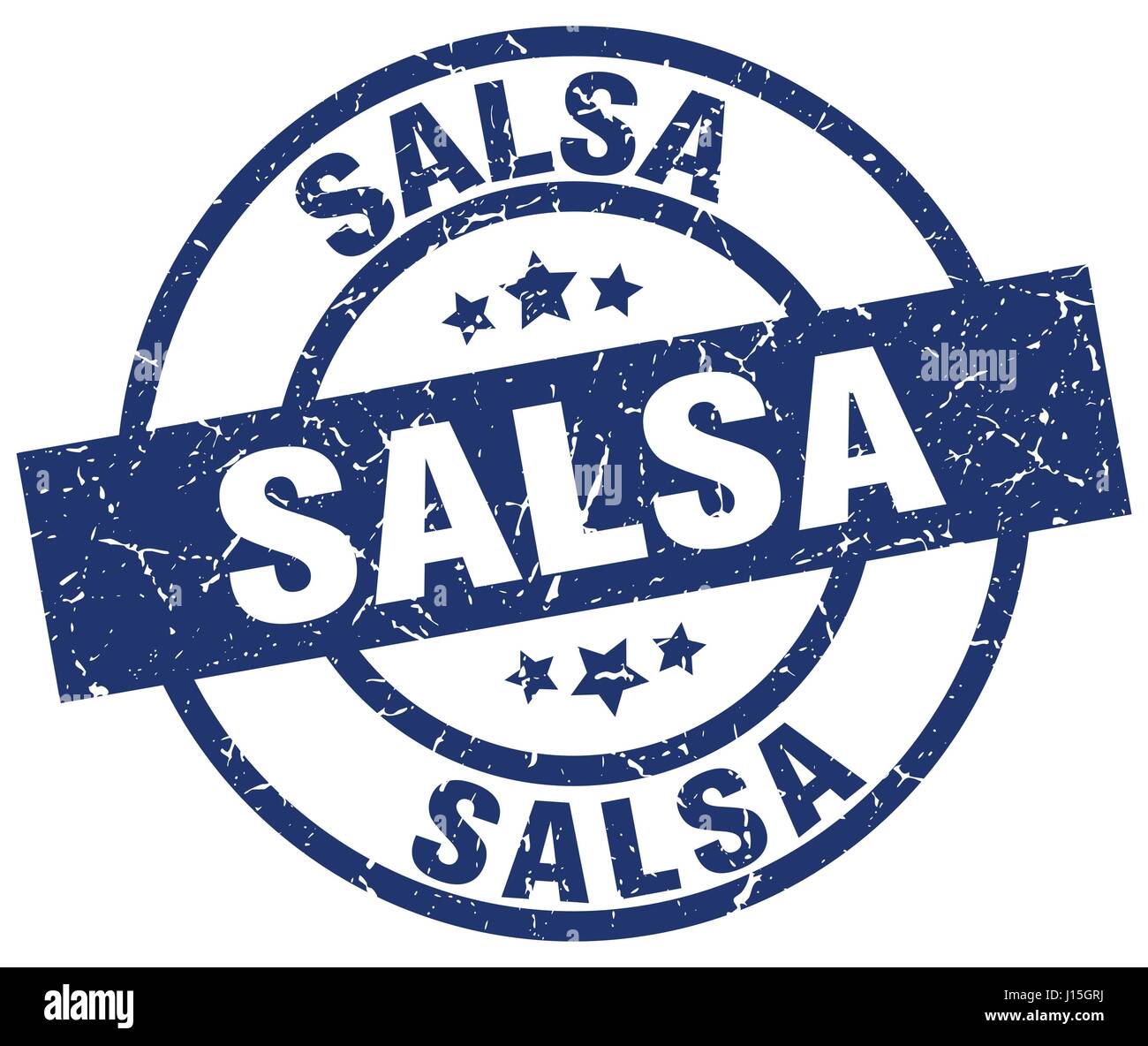 salsa blue round grunge stamp Stock Vector Image & Art - Alamy
