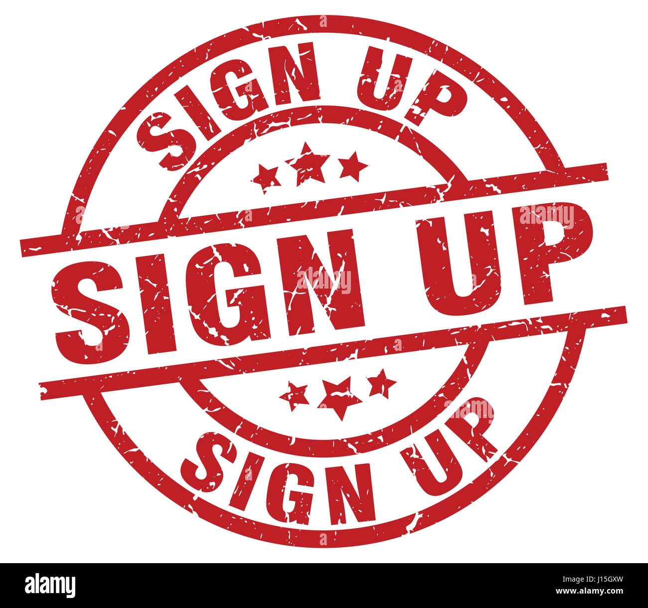 sign up round red grunge stamp Stock Vector Image & Art - Alamy