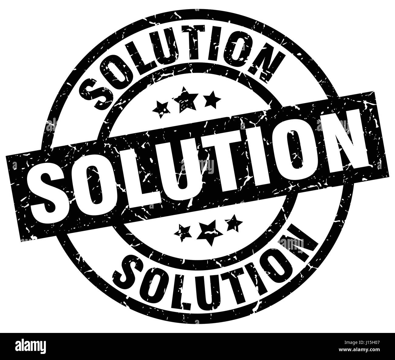 solution round grunge black stamp Stock Vector Image & Art - Alamy
