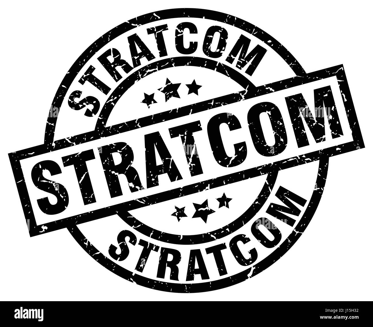 stratcom round grunge black stamp Stock Vector Image & Art - Alamy
