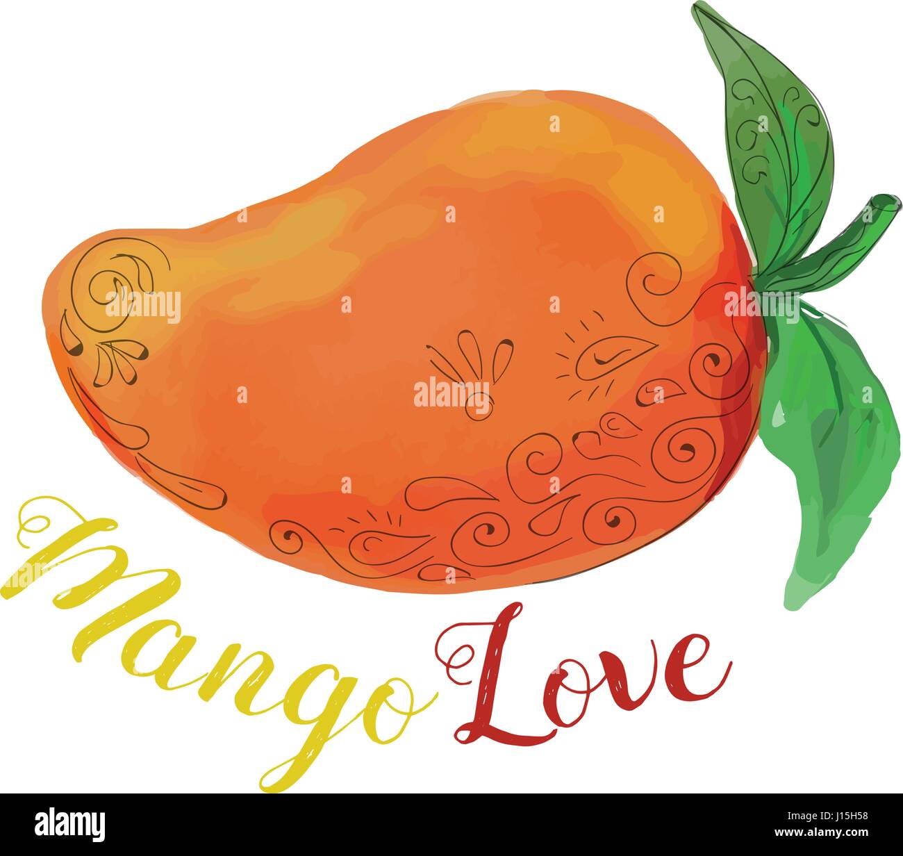 Tropical mango fruit on Stock Vector Images - Alamy