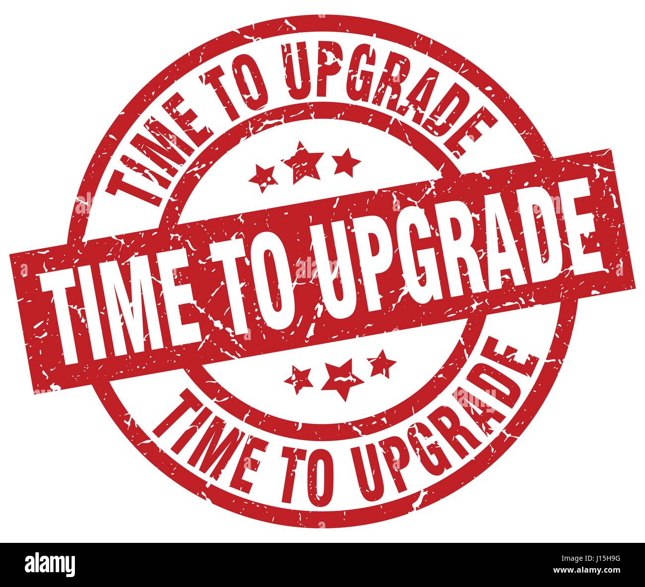 time to upgrade round red grunge stamp Stock Vector Image & Art - Alamy
