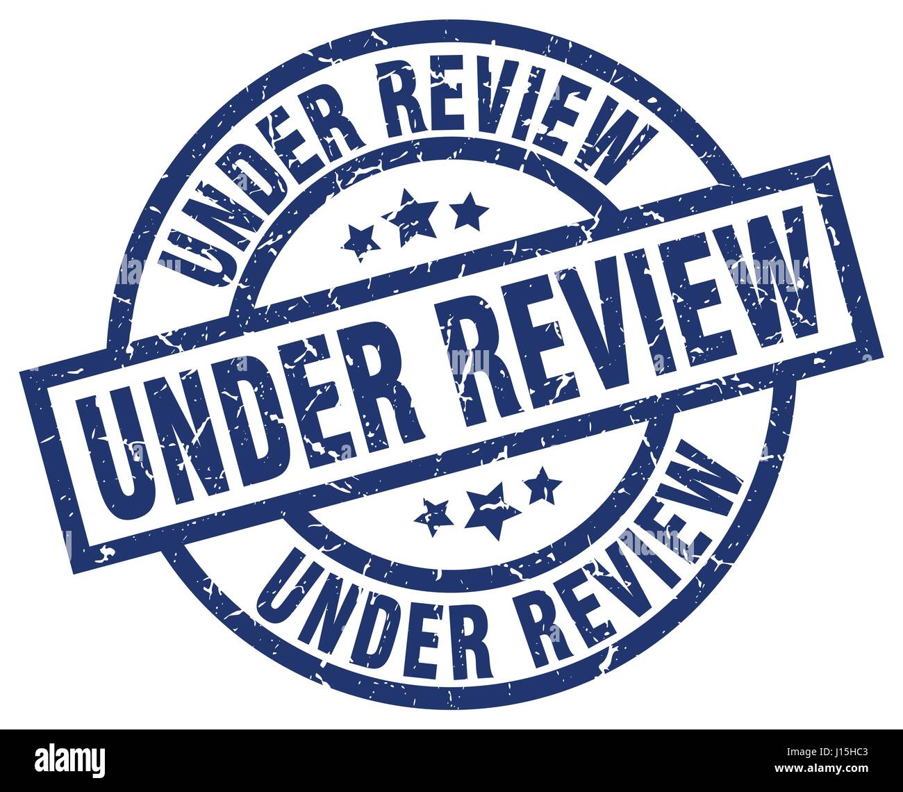under review blue round grunge stamp Stock Vector Image & Art - Alamy