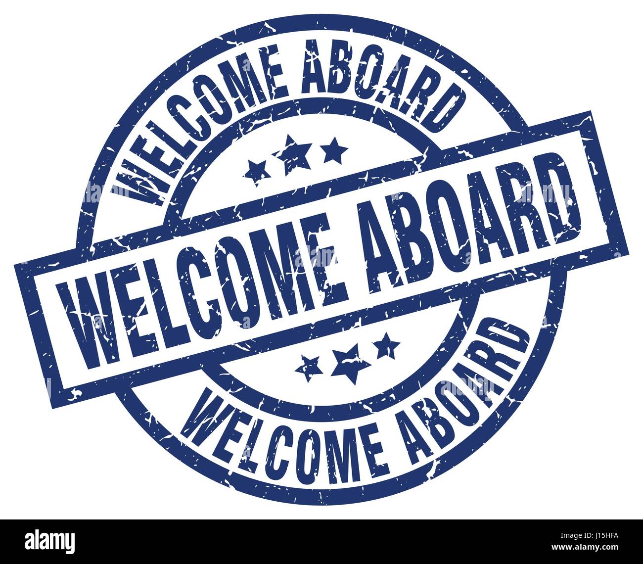 welcome aboard blue round grunge stamp Stock Vector Image & Art - Alamy